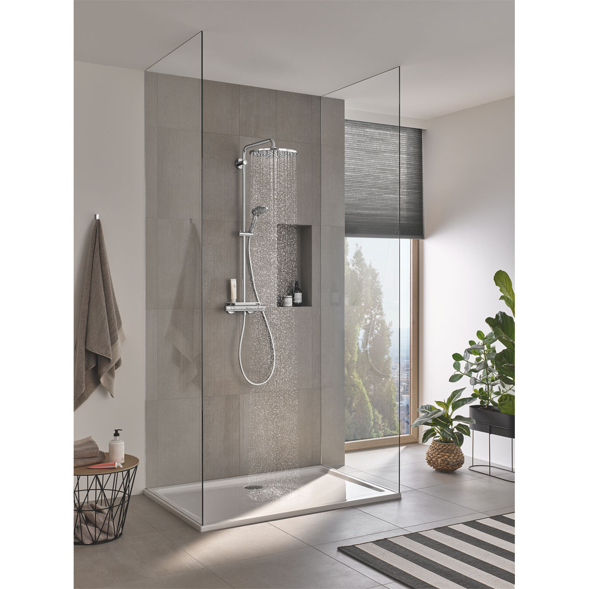 Grohe Duschsystem Vitalio Joy System 310 mit Thermostatbatterie für die ...