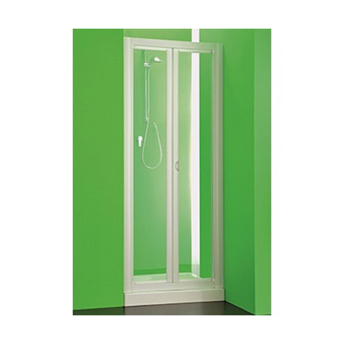 FORTE Nischendusche Domino Faltsystem aus Acrylglas 83 - 90 cm online ...