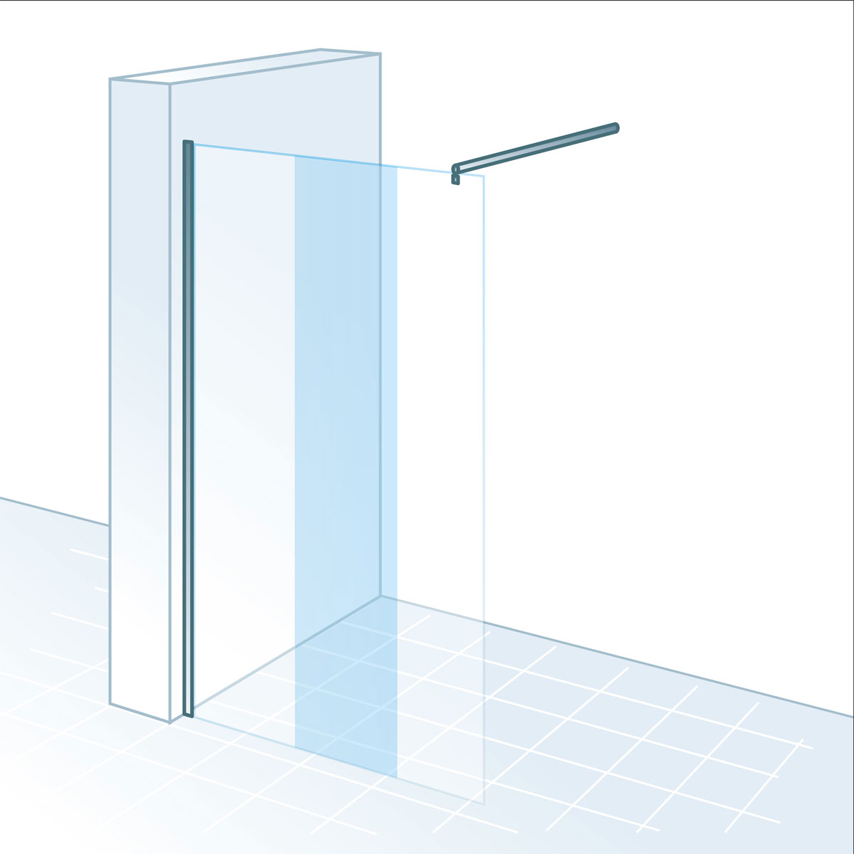 Schulte Walk In Duschwand MasterClass M6 Chromoptik ESG Fixil 60 cm ...