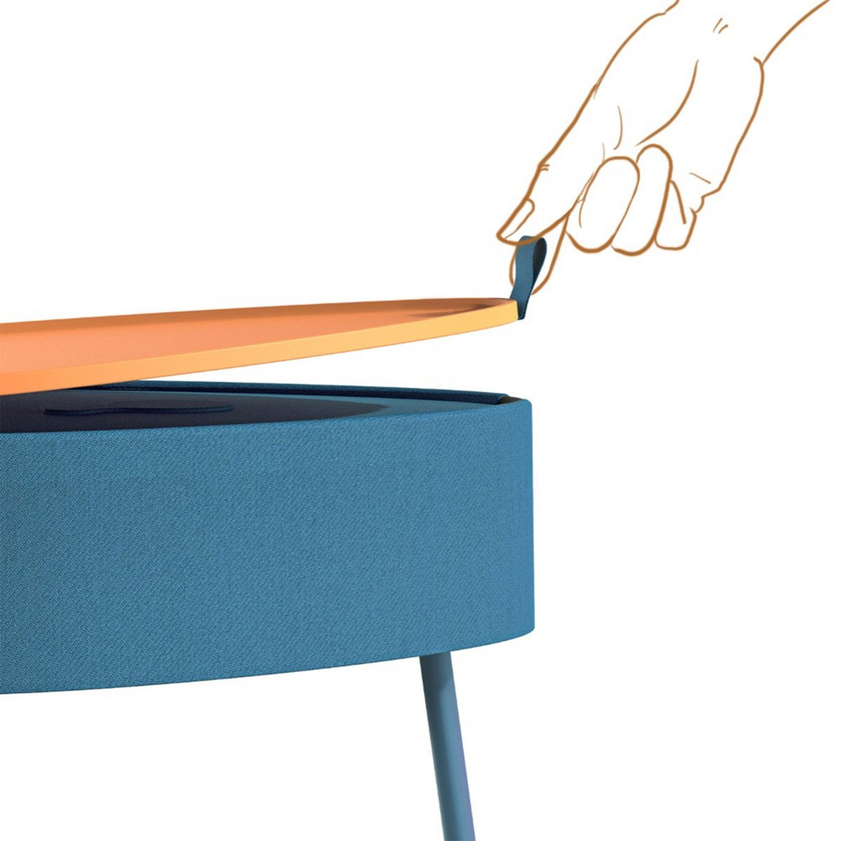 Fontastic Drahtloser Lautsprecher Mesu im Tisch Design blau | Blau | K000062150