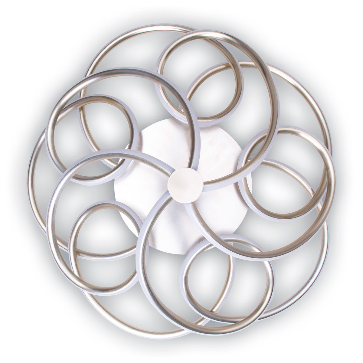 Naeve LED DL Rizado Metall/KSstahl-blank LxBxH: 57x57x20cm dimmbar ...