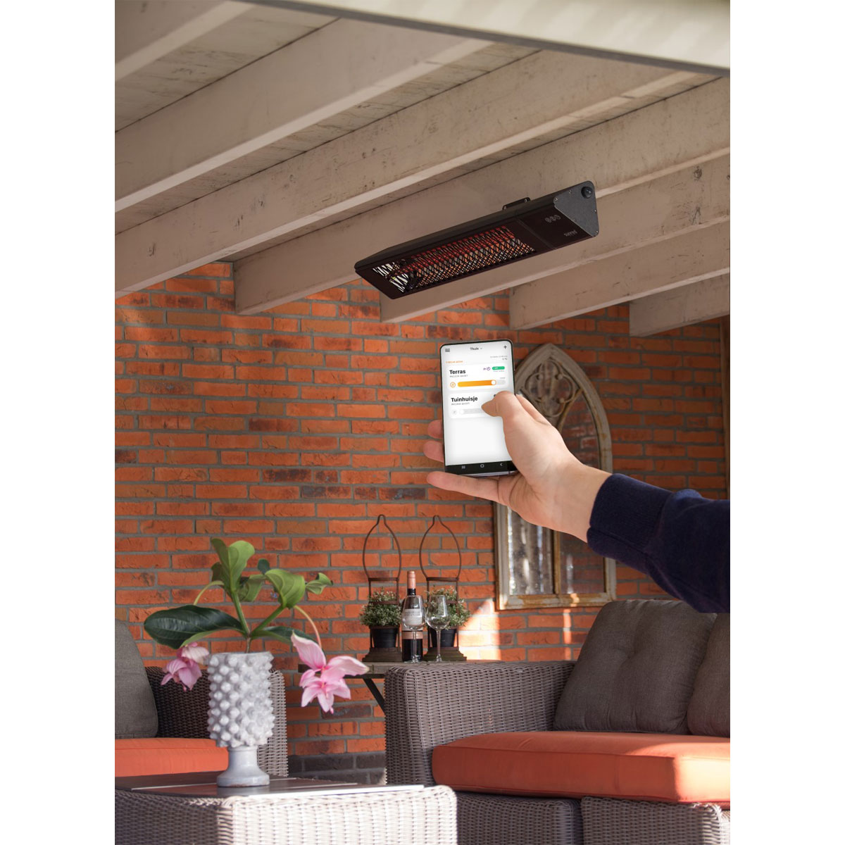 SUNRED Sundred Wandheizstrahler Triangle Dark 2500 Watt 9 Stufen ...