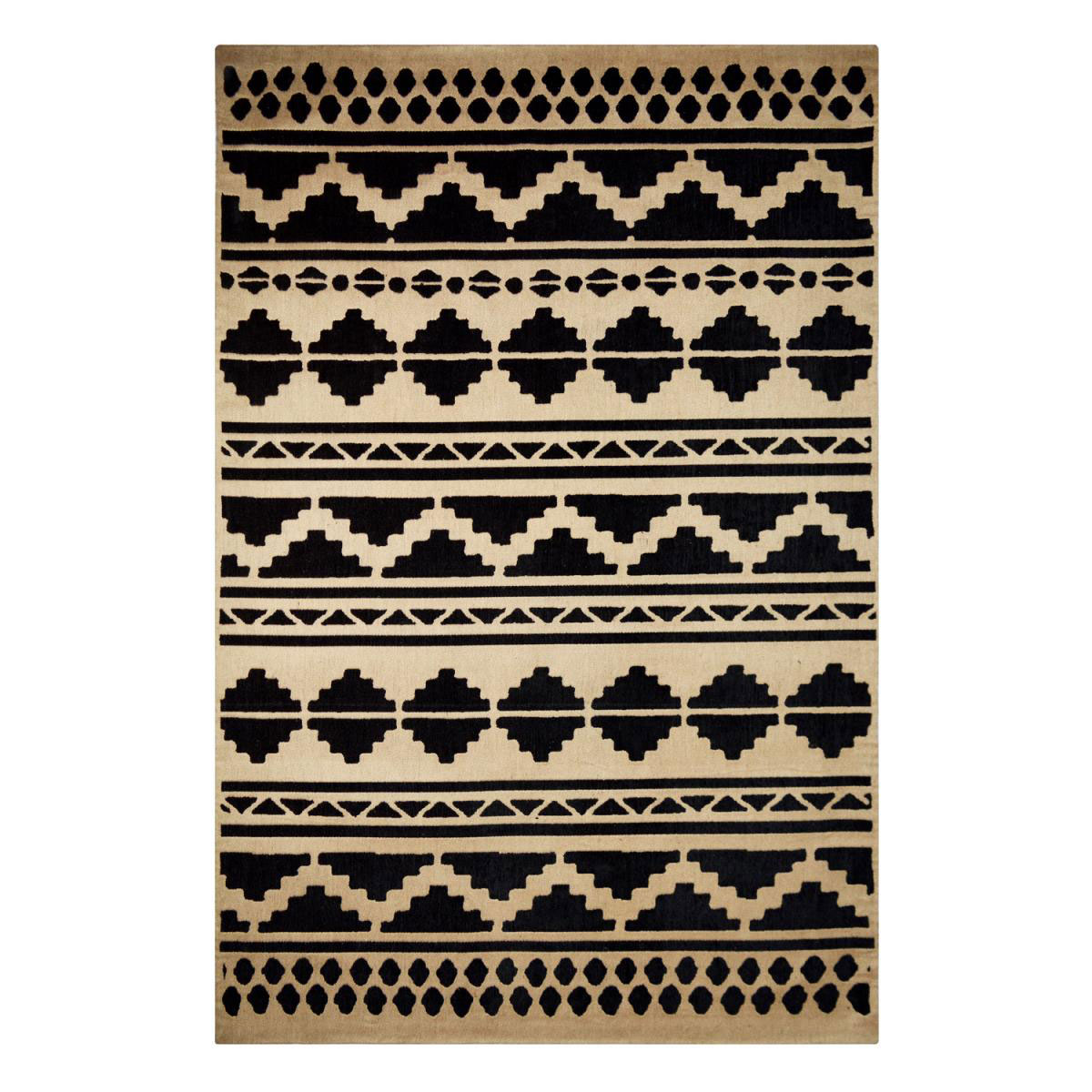 Flachflorteppich Scandy 310 Schwarz/Naturell 160 x 230 cm | K000005299