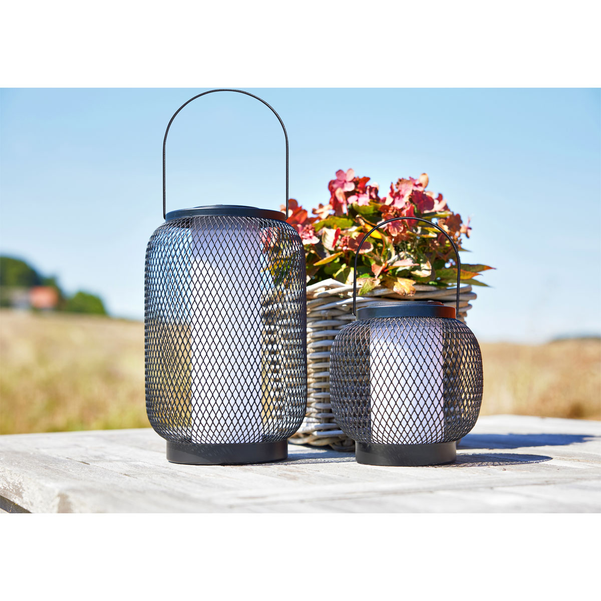 Flector Solar-Laterne Kea inkl Flammeneffekt schwarz Metall online kaufen